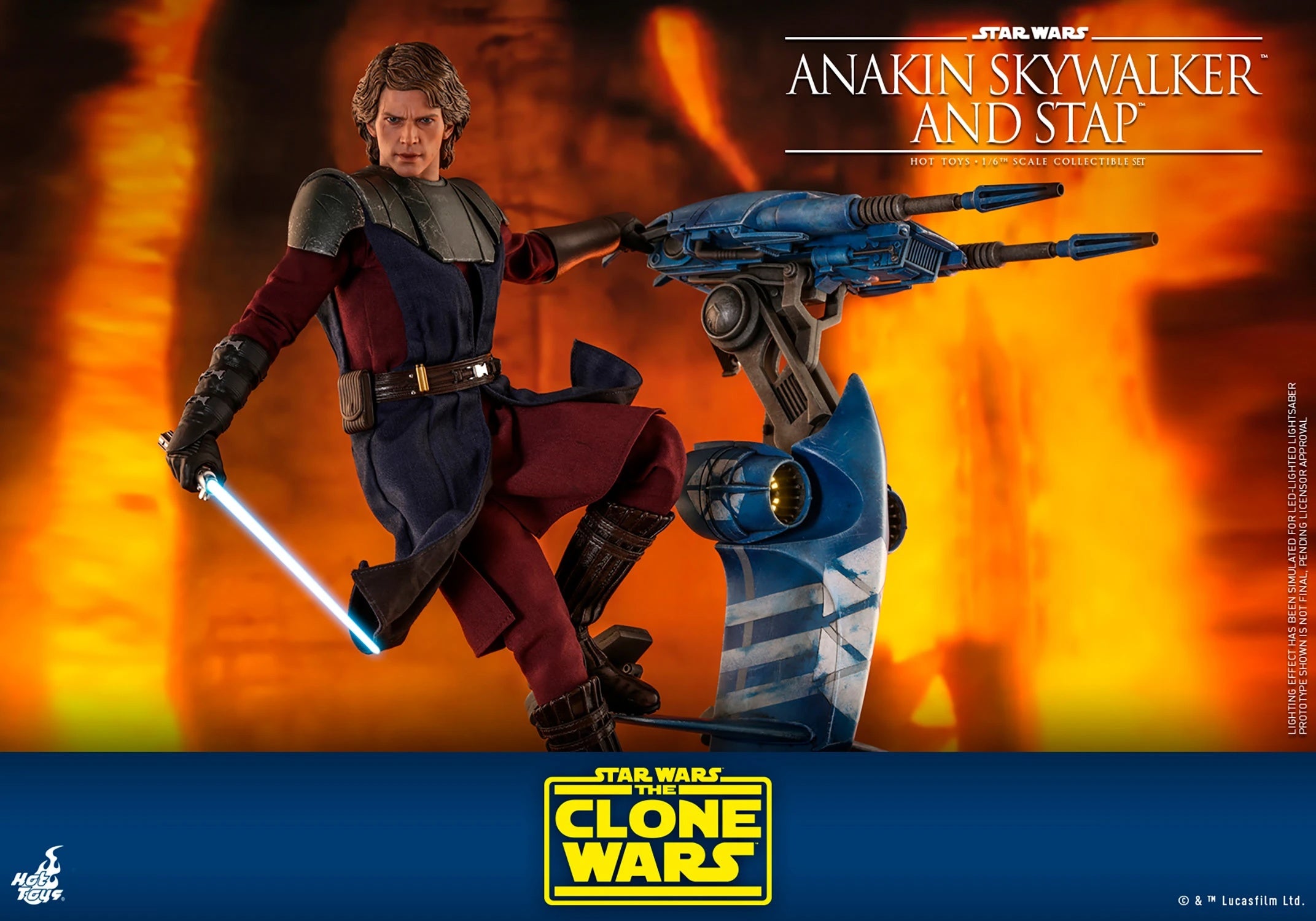 STAR WARS THE CLONE WARS ANAKIN SKYWALKER AND STAP COLLECTIBLE SET ...